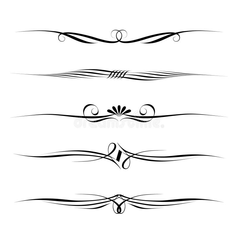 Decorative Elements, Border and Page Rules Stock Vector - Illustration ...