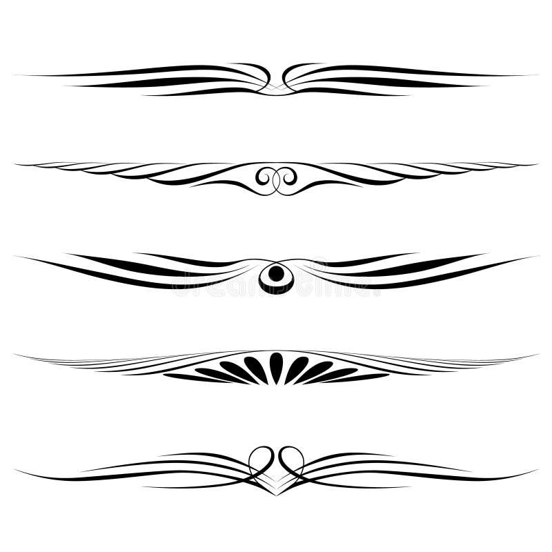 Decorative Elements, Border and Page Rules Stock Vector - Illustration ...
