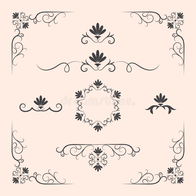 Decorative Elements, Border And Page Rules Stock Vector - Illustration ...