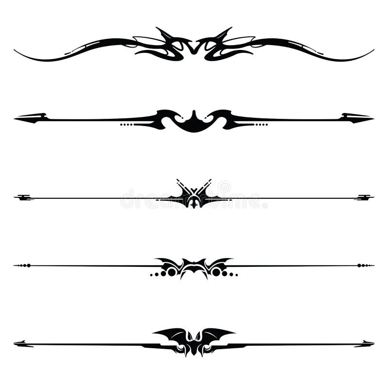 Decorative Elements, Border and Page Rules Stock Vector - Illustration ...