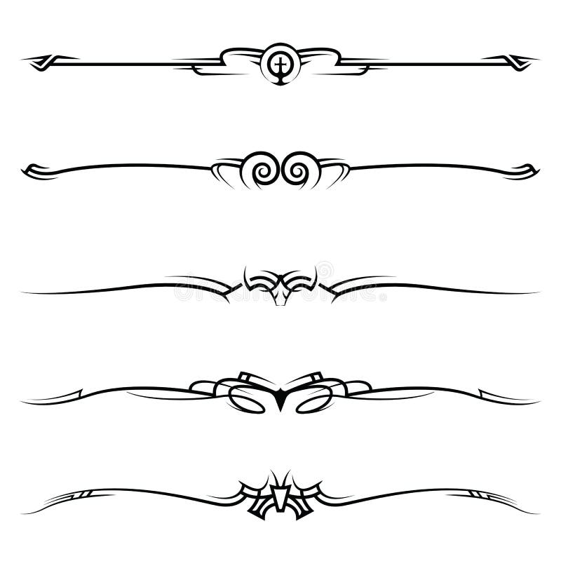 Decorative Elements, Border and Page Rules Stock Vector - Illustration ...