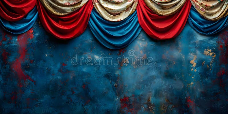 Decorative Elements for Circus-themed Promotions in White, Blue, and ...