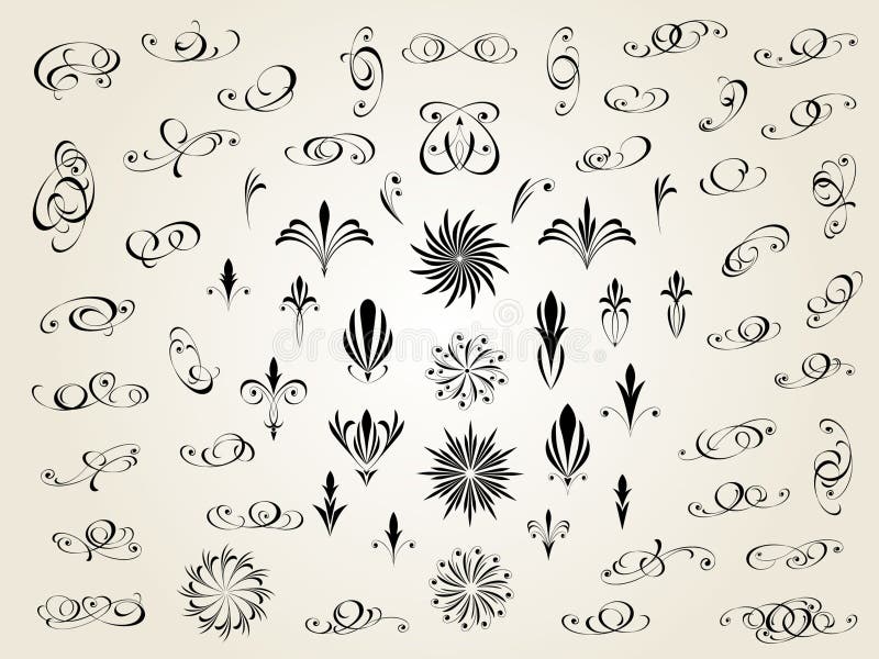 Set of Decorative Elements for Design Isolated, Editable. from the ...