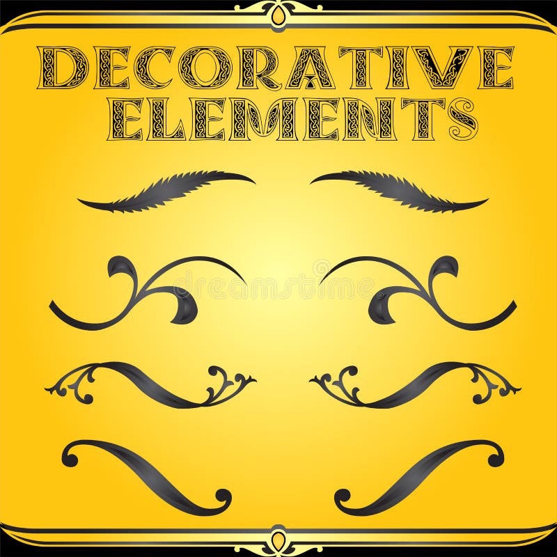 Decorative Elements for Designs Stock Vector - Illustration of ...