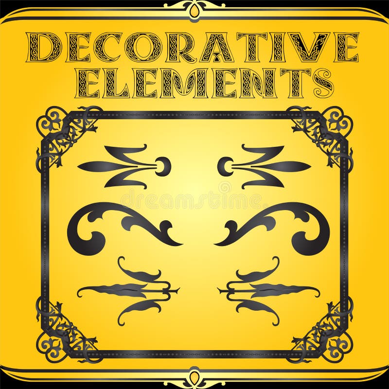 Decorative Elements for Designs Stock Illustration - Illustration of ...
