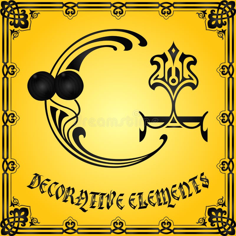 Decorative Elements for Designs Stock Illustration - Illustration of ...