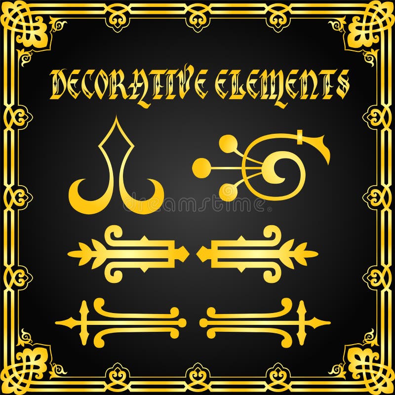 Decorative Elements for Designs Stock Illustration - Illustration of ...