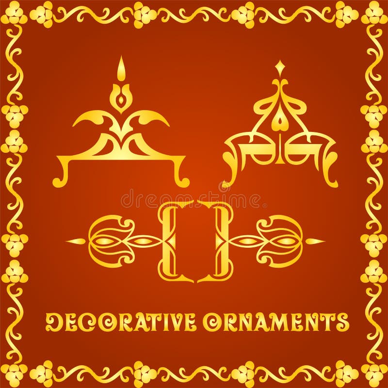 Decorative Elements for Designs Stock Vector - Illustration of leaf ...