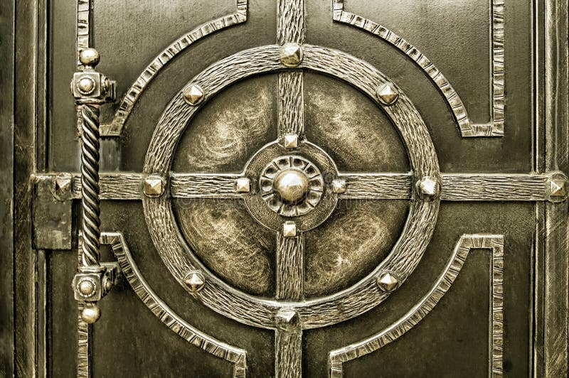 Decorative Elements Forged Metal Doors Stock Photo - Image of ...