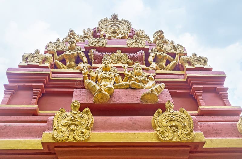 Decorative Elements of Hindu Temple Stock Image - Image of gopuram ...