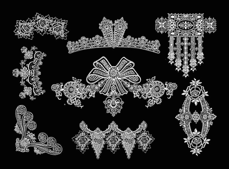 Decorative Elements - Lace Style Stock Illustration - Illustration of ...