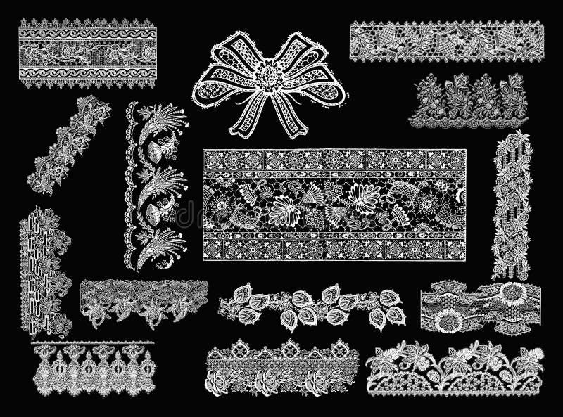 Decorative Elements - Lace Style Stock Illustration - Illustration of ...