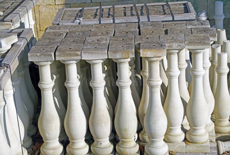 Decorative Elements of Stone Fence Stock Photo - Image of stone ...