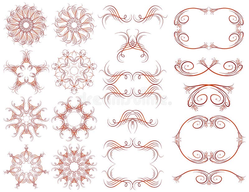 Decorative Elements, Vector Stock Vector - Illustration of curve, paint ...