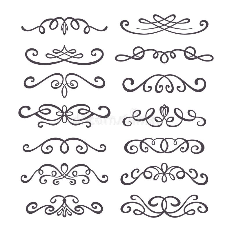 Decorative Elements for Wedding and Invitation Design. Elegant Text ...