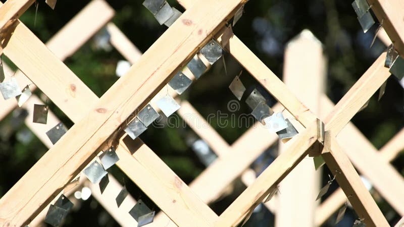 Decorative Environmental Object Made of Wood and Reflective Mirrors ...