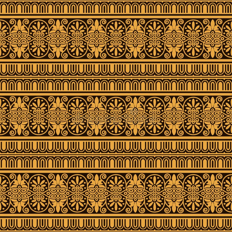 Decorative Ethnic Floral Pattern Stock Vector - Illustration of greece ...