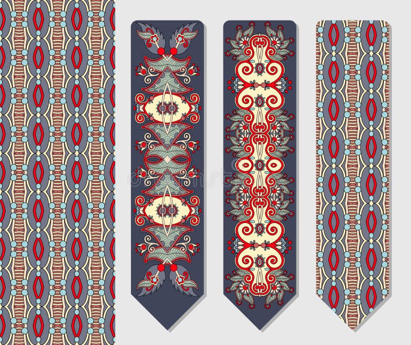 Decorative Ethnic Paisley Two Bookmark for Stock Vector - Illustration ...