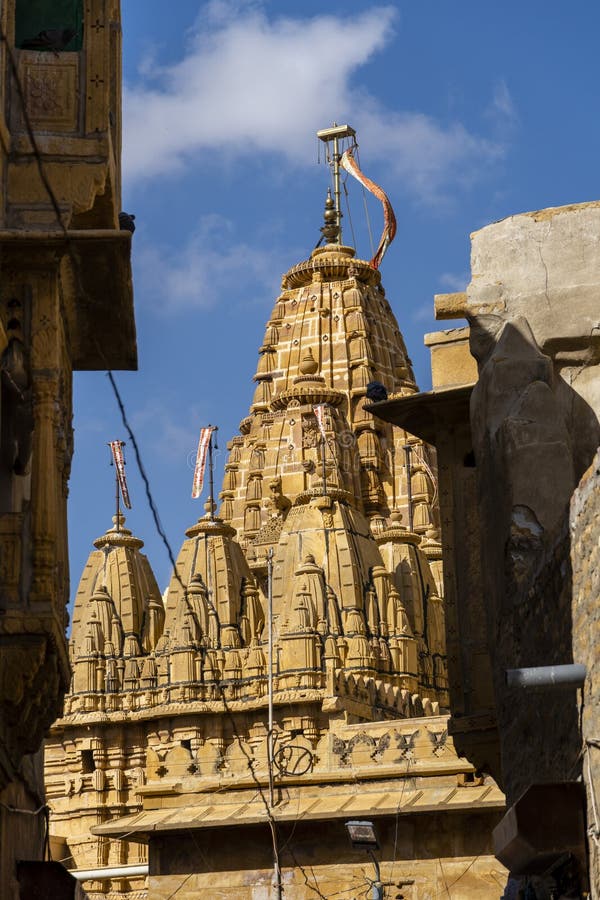 Decorative Facade of Jain Temple, Jaisalmer, India Stock Image - Image ...