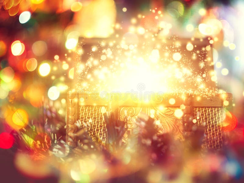 Glowing Magic Box stock illustration. Illustration of symbol - 102868136