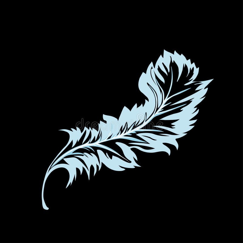 Decorative Feather stock vector. Illustration of fluffy - 59432994