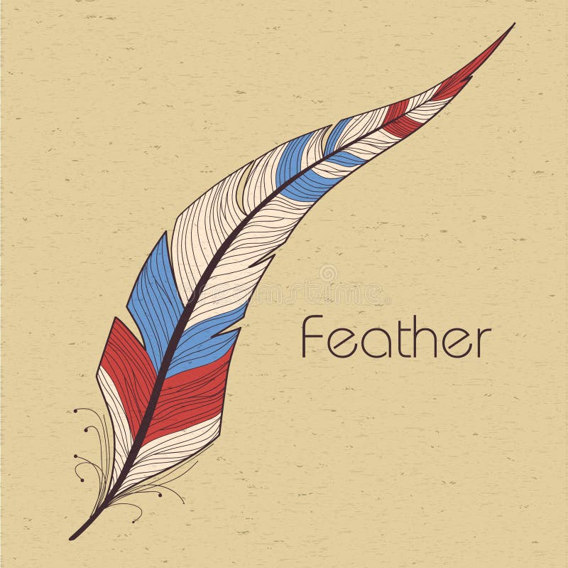 Decorative feather stock vector. Illustration of fantasy - 36272473