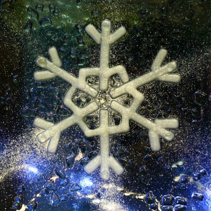Snowflake. Decorative Glass. Stock Photo - Image of abstraction, light ...