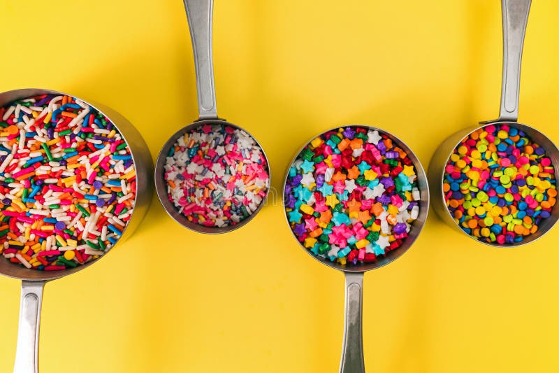 Decorative Festive Sugar Sprinkles Stock Photo - Image of topview ...