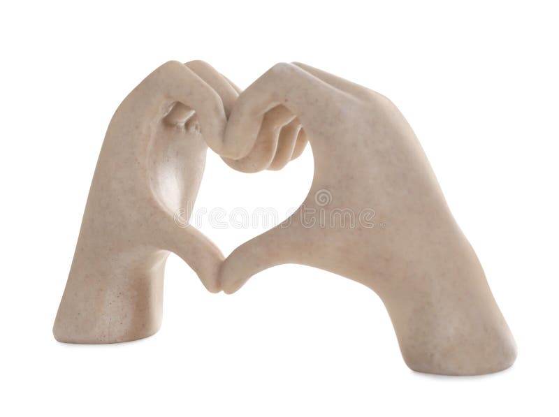 Decorative Figure in Shape of Hands Making Heart Isolated on White ...
