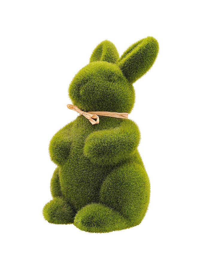 Decorative Figure of Green Rabbit Isolated Stock Illustration ...