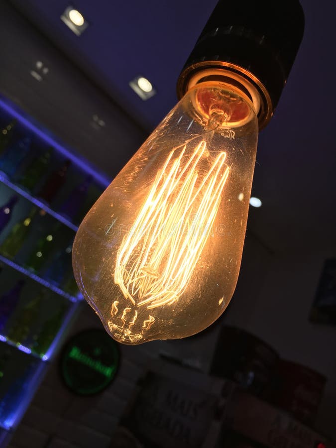 Decorative filament bulb stock photo. Image of socket - 90452440