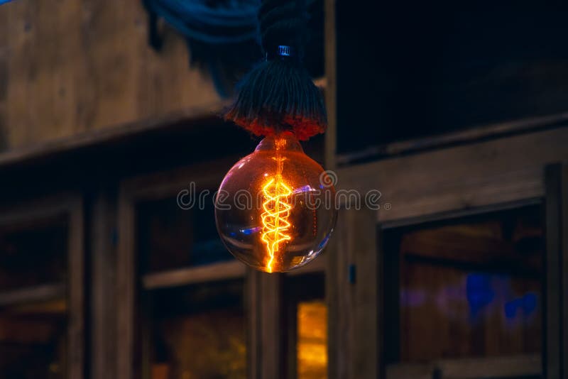 Decorative Filament Light Bulb Stock Image - Image of globe, atmosphere ...