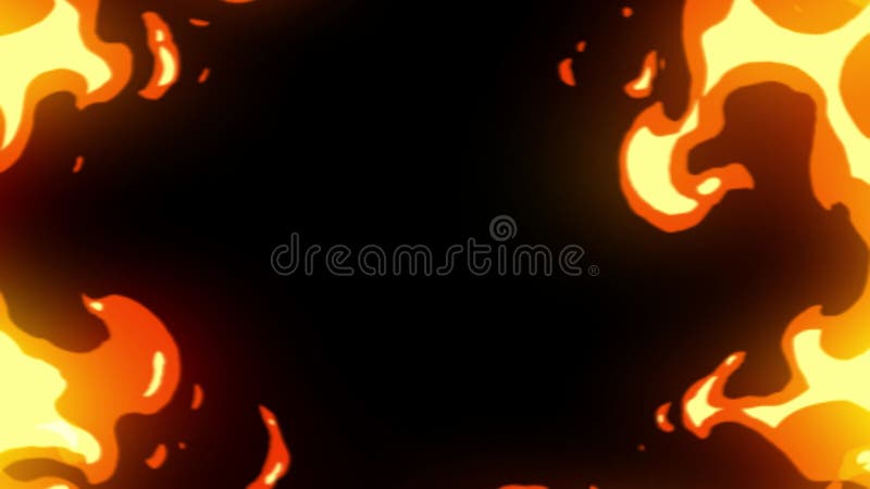 Fire Border Exciting Designs Black Background Stock Video - Video of ...