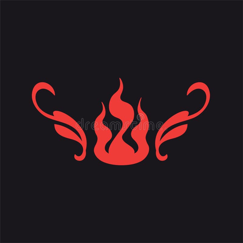 Decorative Fire and Flame Icon Stock Vector - Illustration of isolated ...