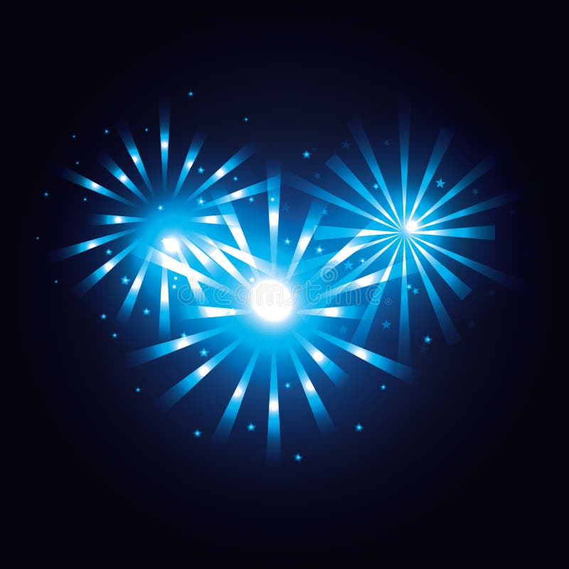 Decorative Fireworks Explosions Poster Stock Illustration ...