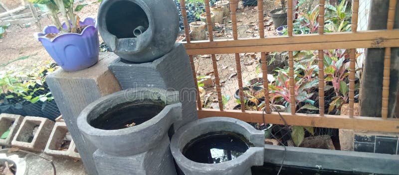 Decorative Fish Ponds for Outside and Inside the House Stock Image ...