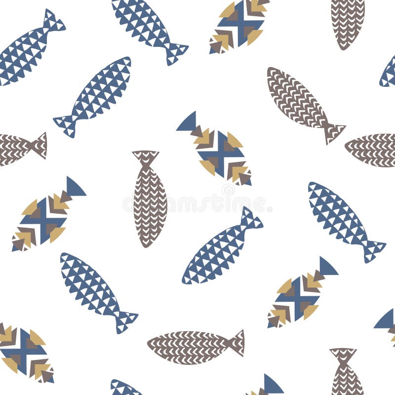 Fishes pattern stock vector. Illustration of childish - 21474602