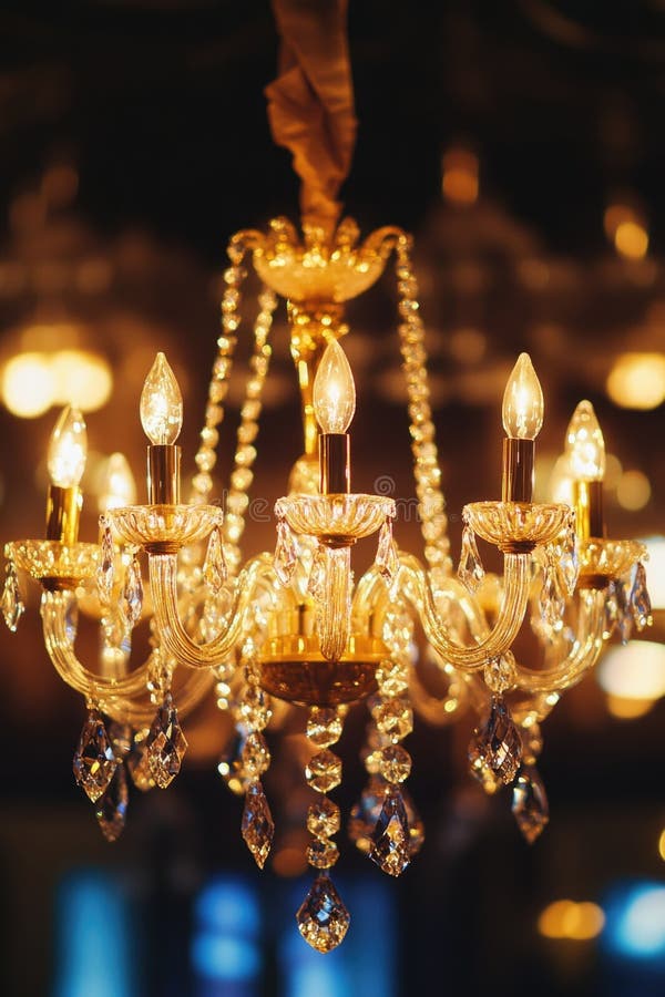 A Decorative Fixture with Numerous Light Sources Suspended from Above ...