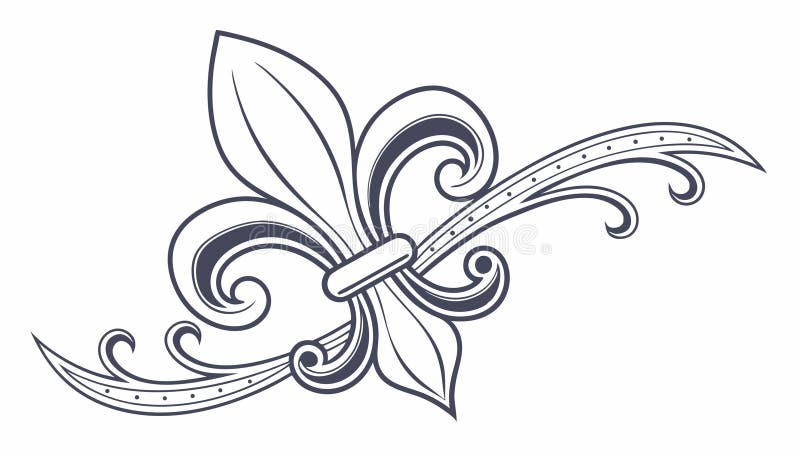 Decorative Fleur De Lis Heraldic Ornament, Vector Design Generative AI ...