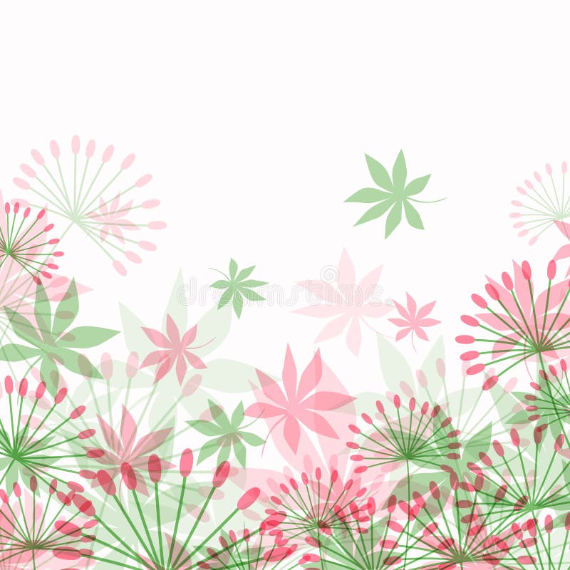 Decorative Floral Background Stock Illustration - Illustration of ...
