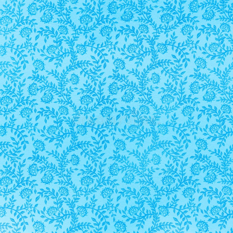 Decorative Floral Blue Pattern Stock Image - Image of blue, abstraction ...
