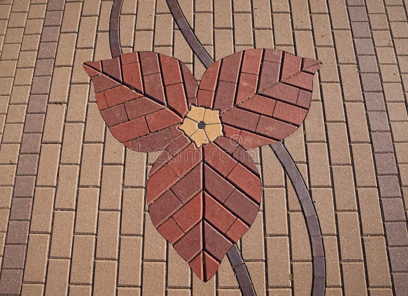 Decorative Floral Brick Work Stock Photo - Image of flower, decorative ...