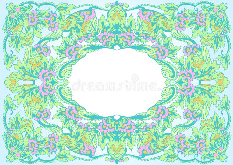 Decorative floral frame stock illustration. Illustration of springtime ...