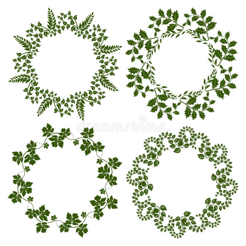 Decorative Floral Frames Set Stock Vector - Illustration of fresh ...