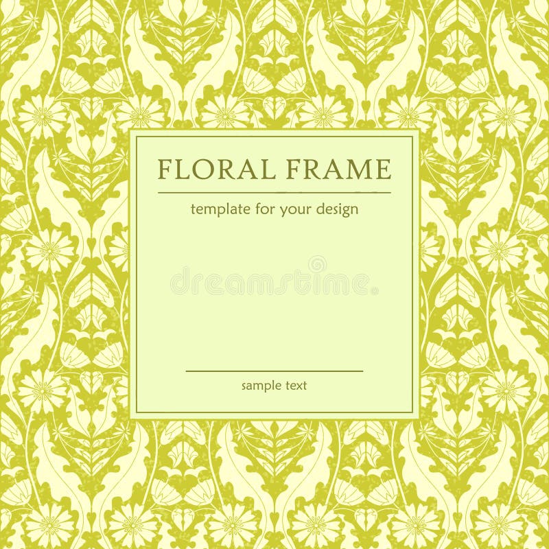 Decorative Floral Framework Stock Vector - Illustration of framework ...