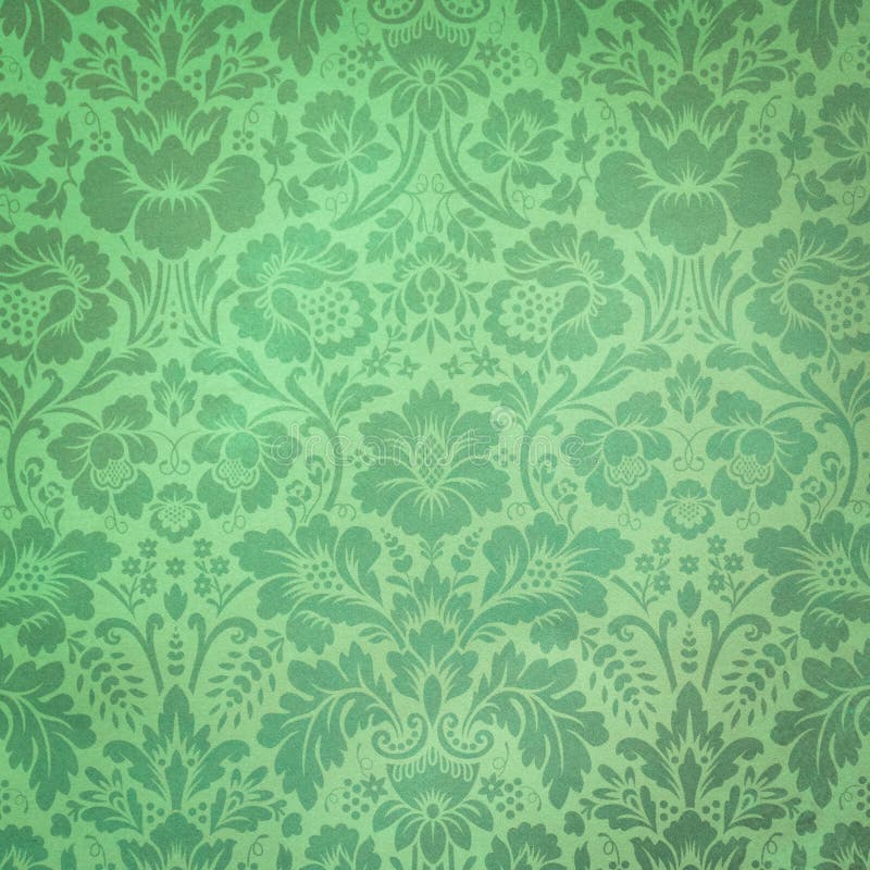 Decorative Floral Green Pattern As Illustration, Background, Texture ...