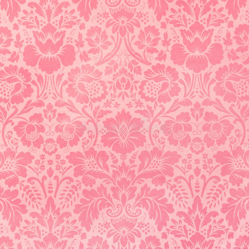 Decorative Floral Pink Pattern On The Pink Background Stock Photo ...