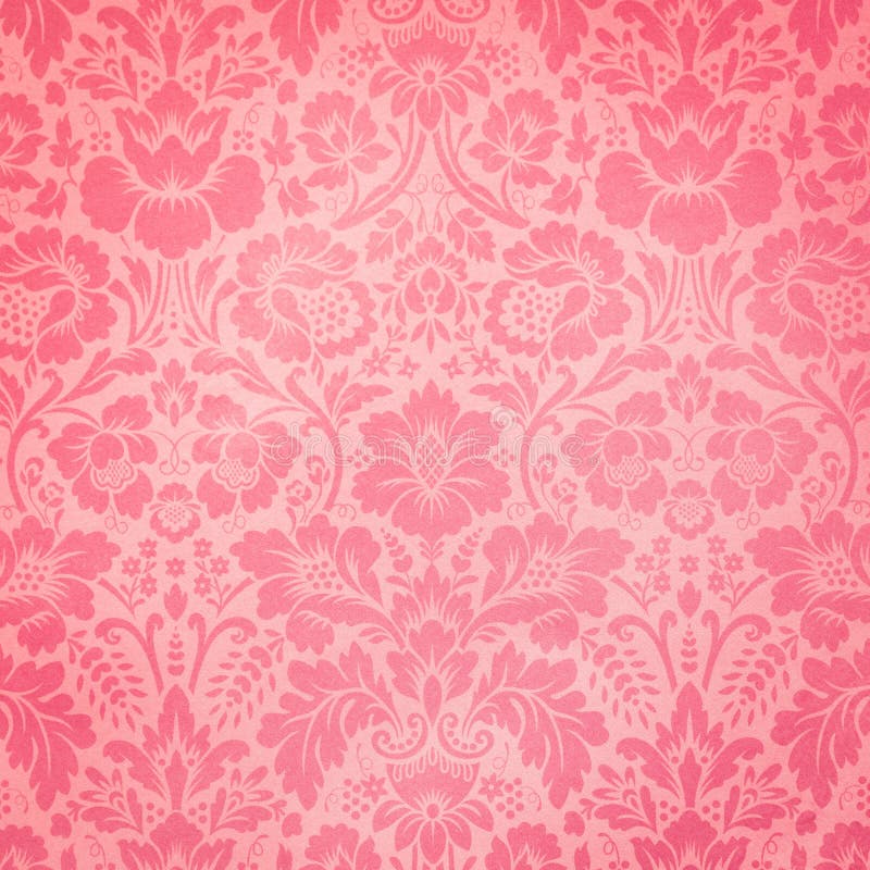 Decorative Floral Pink Pattern on the Pink Background Stock Image ...