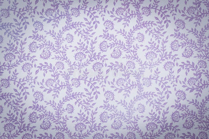 Decorative Floral Violet Pattern on the Violet Background Stock Photo ...