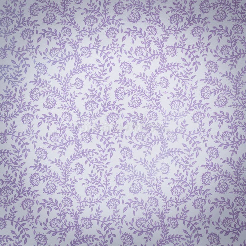 Decorative Floral Violet Pattern on the Violet Background Stock ...